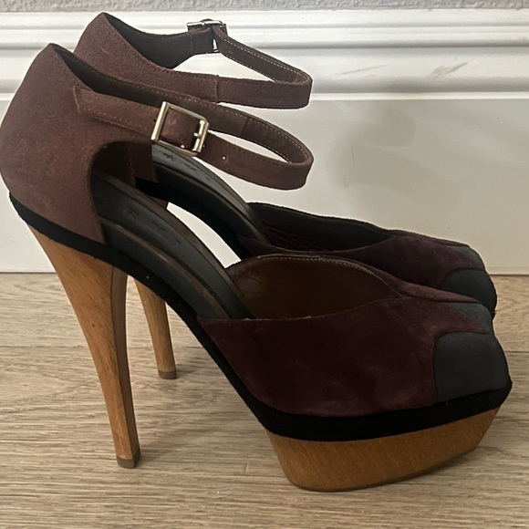 Marni | Shoes | Marni Suede Multi Color Platform Sandal | Poshmark